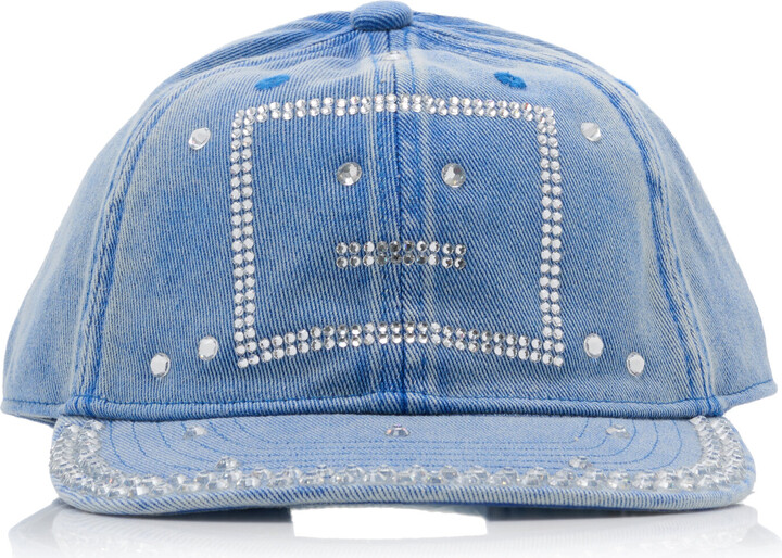 Acne Studios Cunov Crystal-Embellished Denim Baseball Cap - ShopStyle Hats