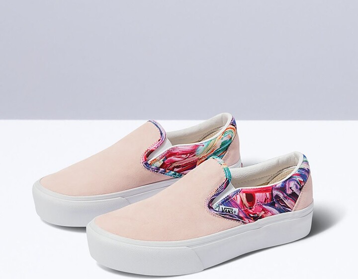 Vans Customs Pearl Brush Strokes Slip-On Platform - ShopStyle