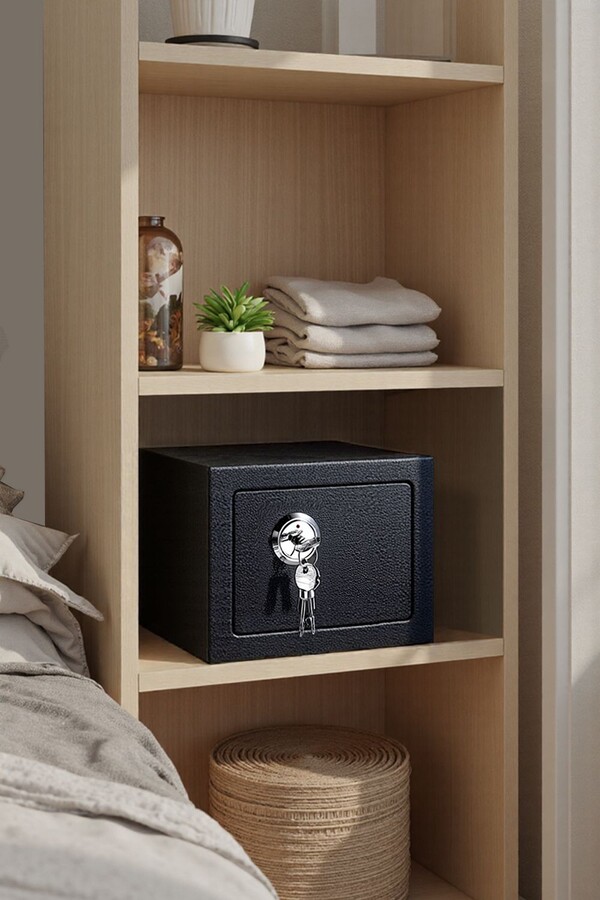 Living and Home 6L Mini Mechanical Lock Safe Home Office Security Box ...