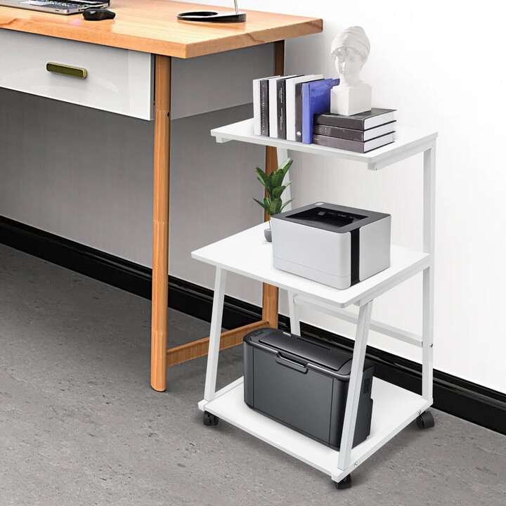 Oukaning Acrylic Storage Shelf Office Desktop Clear Storage Rack ...