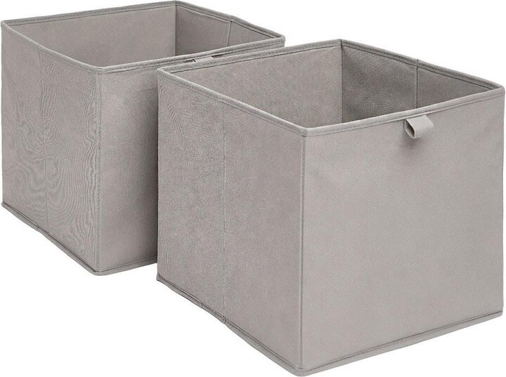 OHS Pack of 2 x Plain Folding Cube Storage Boxes - ShopStyle