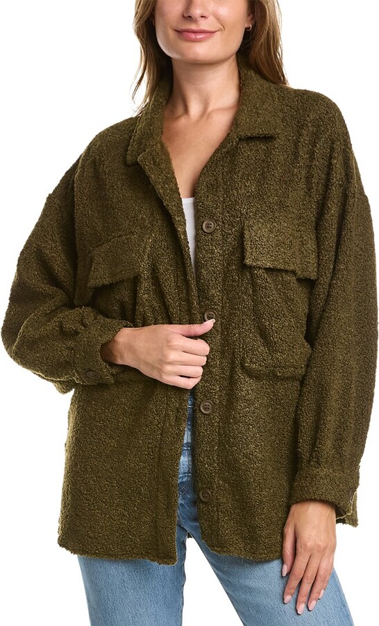 rain and rose Rain + Rose Plush Shacket - ShopStyle Tops