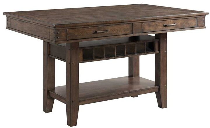 Intercon Whiskey River Gun Powder Grey Counter Height Island ...