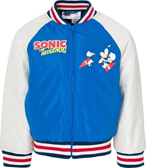 SEGA Sonic The Hedgehog Little Boys French Terry Zip Up Varsity Bomber ...