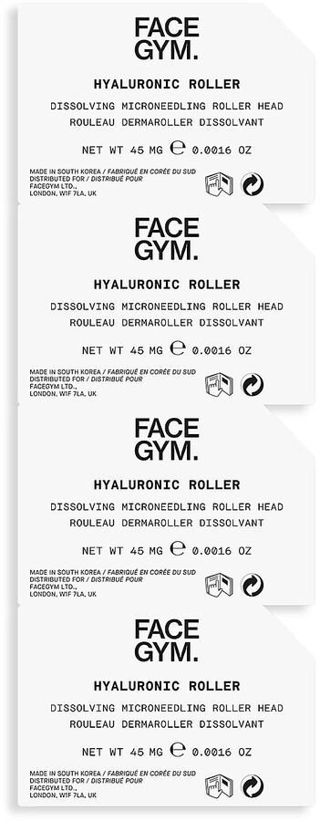 FaceGym Hyaluronic Acid Dissolving Microneedling Roller Head Refill ...