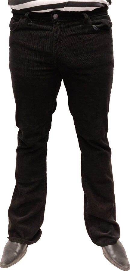 Mazeys Mens Retro Bootcut Flared Cords Trousers (as8 - ShopStyle