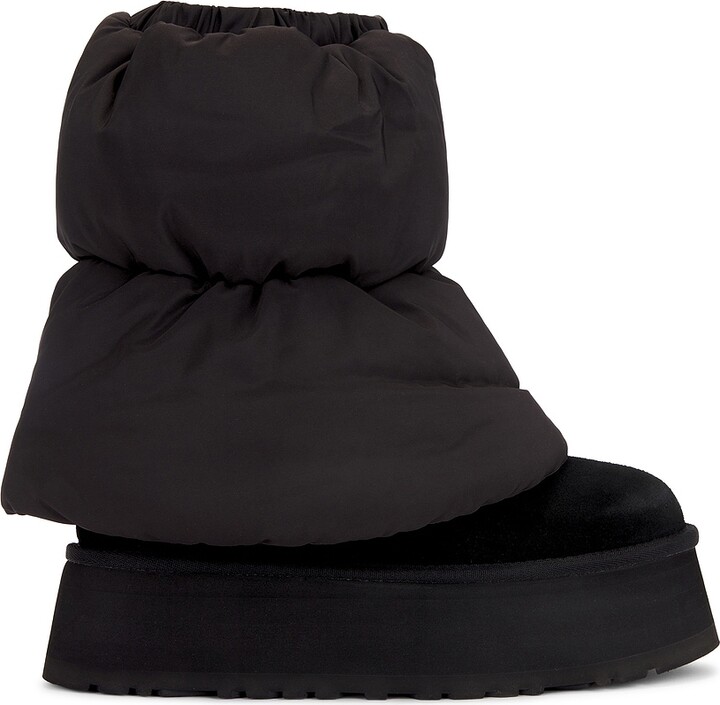 UGG Classic Mini Dipper Puffer Boot in Black - ShopStyle