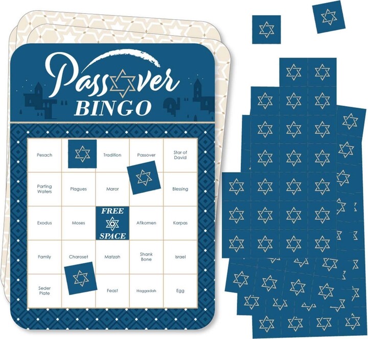 Big Dot Of Happiness Happy Passover - Bingo Cards and Markers - Pesach ...
