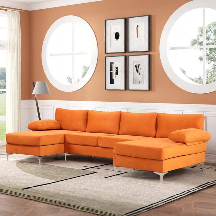 Luxehome Luxurious U-Shaped Mid Century Modern Sectional Sofa - ShopStyle