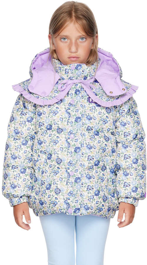 FLAKIKI SSENSE Exclusive Kids Reversible Blue Liberty Kiki Goose Puffer ...