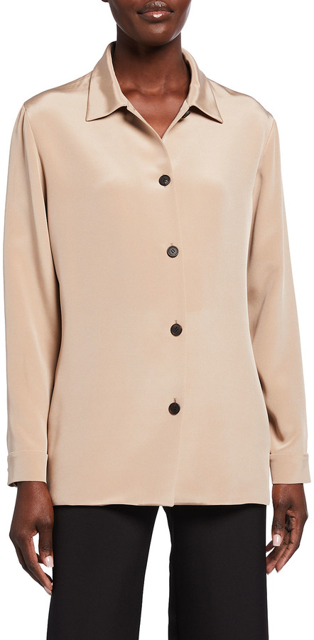 The Row Alexis Silk Shirt - ShopStyle Tops