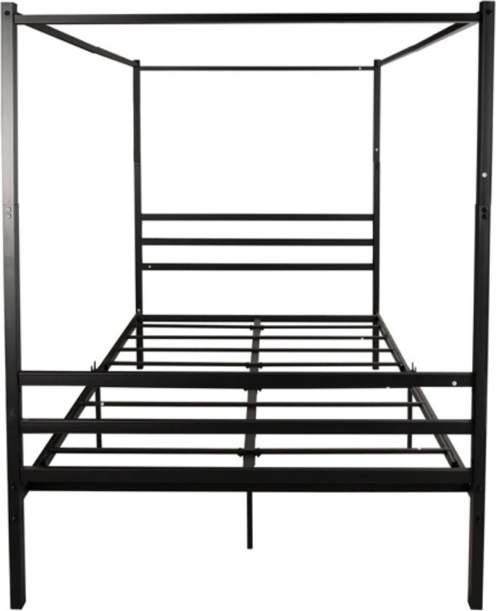 Canopy Metal Bed with Headboard Mattress Foundationt Platform Bed Frame ...