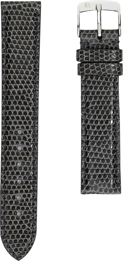 Jean Rousseau Classic Leather Lizard-Pattern Watch Strap - ShopStyle