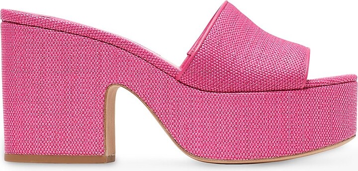 Kate Spade Ibiza Raffia Platform Mules - ShopStyle