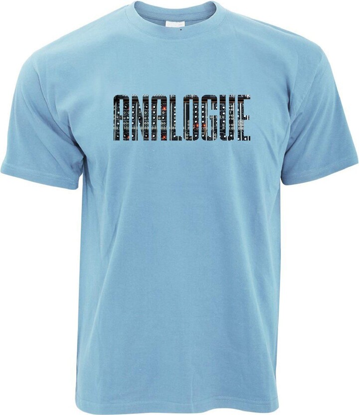 Tim And Ted Old School Analogue Synthesiser Large Sky Blue T Shirt ...