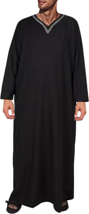 MODSGUE Kaftan Men's Dubai Robe Festive Robe Middle East Tunics Loose ...