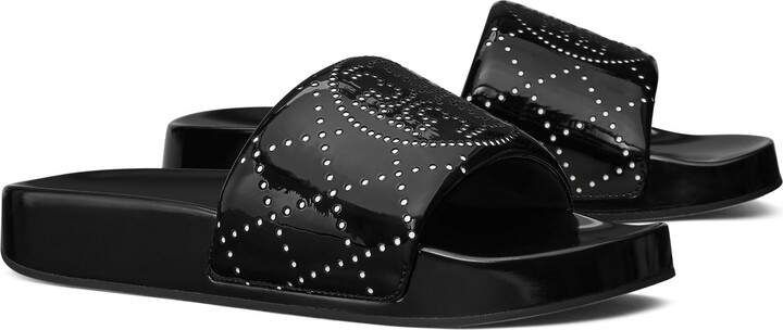 Tory Burch Double T Pool Slide Sandal - ShopStyle
