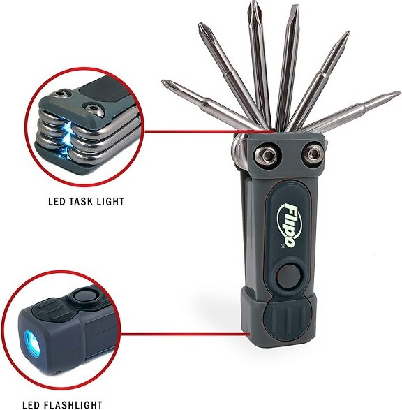 The Lakeside Collection 8-in-1 Pocket Tool Box With LED Light - ShopStyle