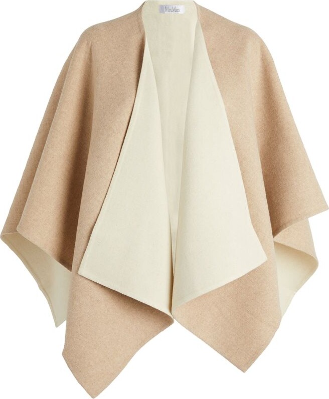 Max Mara Alpaca-Wool-Blend Cape - ShopStyle Jackets