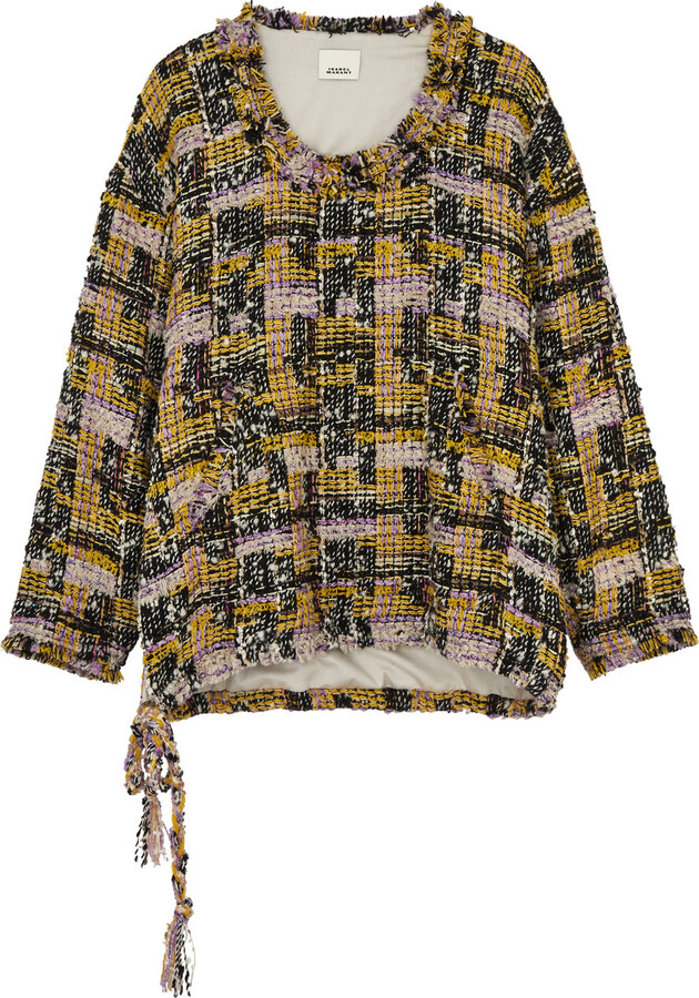 Isabel Marant Dragana Bouclé Tweed top - ShopStyle