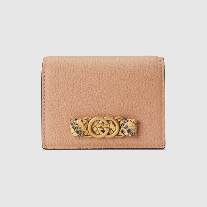 Gucci Wallet with Interlocking G python bow - ShopStyle