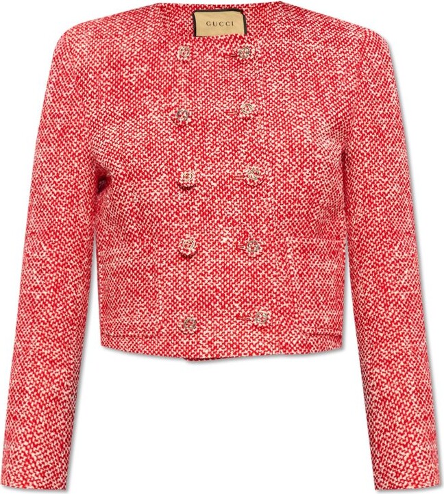 Gucci Button-Up Tweed Jackets - ShopStyle