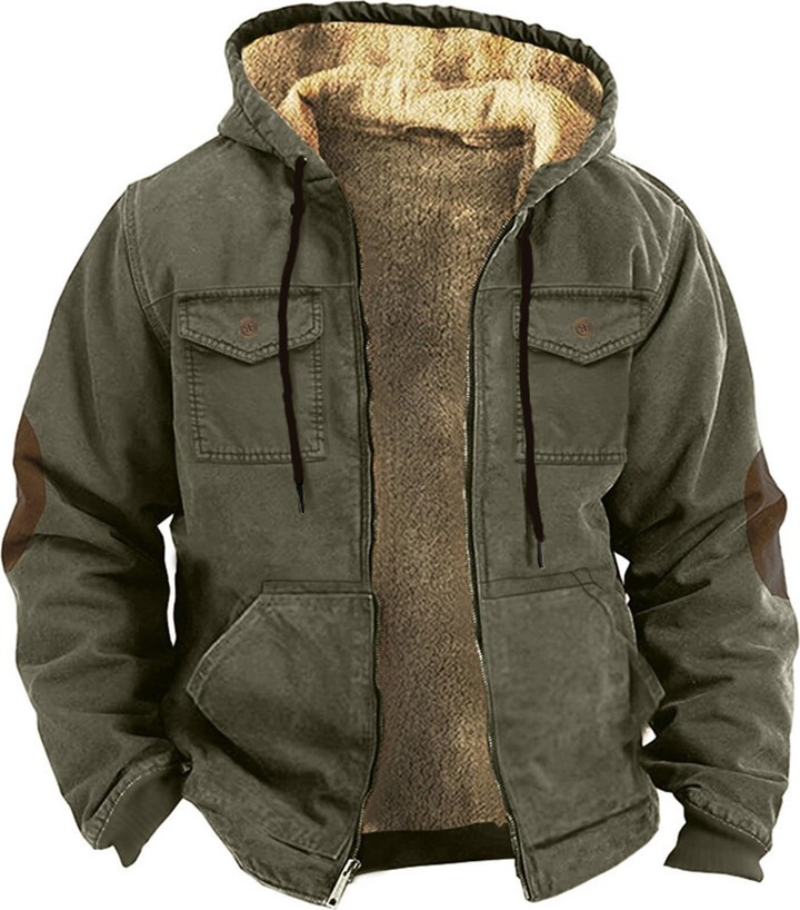 Cenlang Mens Winter Overcoats Xxx Oilskin Coat Black Pullover Ski ...