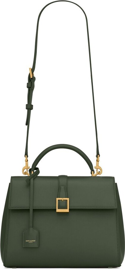 Saint Laurent Le Fermoir leather tote bag - ShopStyle