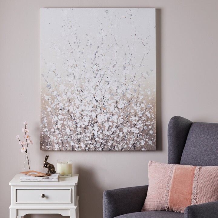 Dunelm Abstract Blossom Canvas Natural - ShopStyle Decor