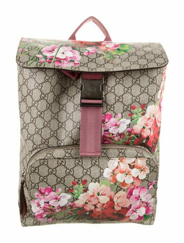 Gucci GG Supreme Blooms Backpack Silver - ShopStyle