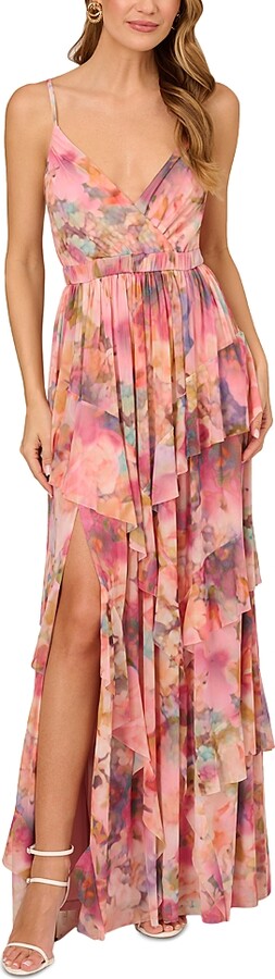 Liv Foster Printed Mesh Gown - ShopStyle Formal Dresses