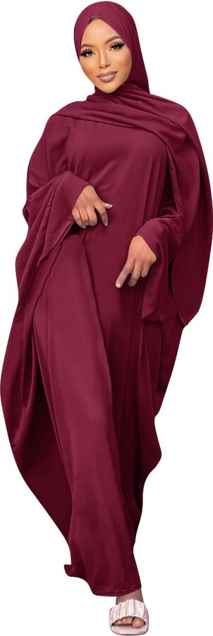 Odizli Women's Muslim Dresses Long Sleeve Islamic Turkish Ramadan Full ...