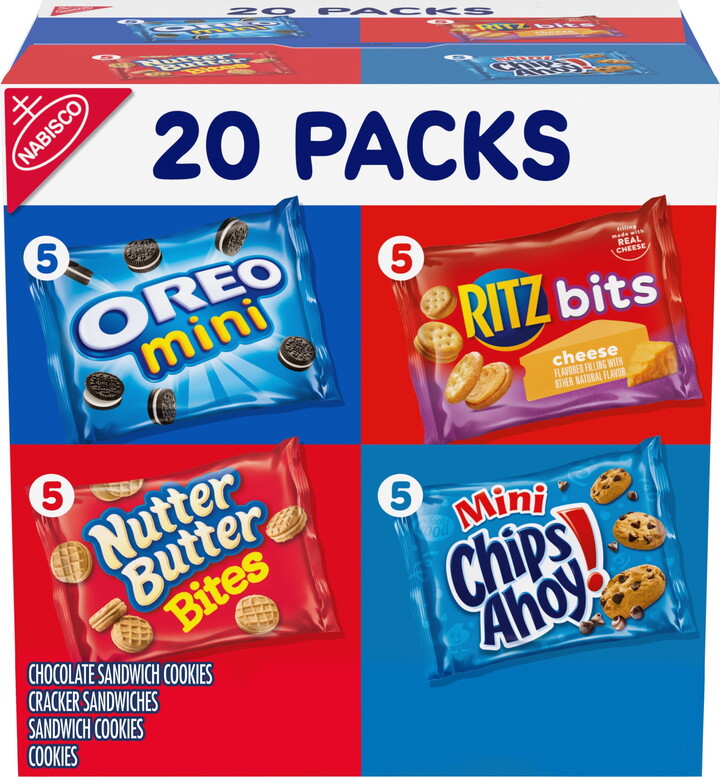 Nabisco Classic Mix Variety Pack, OREO, CHIPS AHOY!, Nutter Butter ...