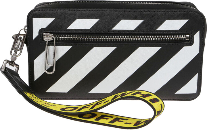 Off-White Binder Diag Saff Clutch - ShopStyle Briefcases
