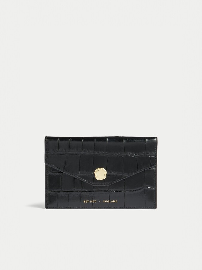 JigsawJigsaw Mia Croc Leather Pouch - ShopStyle Clutches