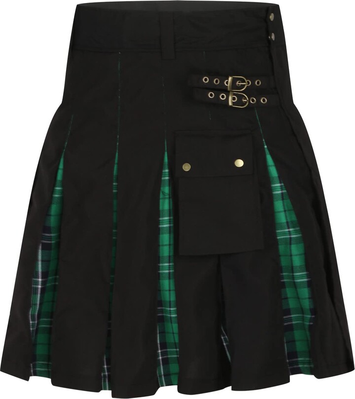 Yolimok Men's Scottish Skirt Medieval Vintage Pleated Skirt Punk Gothic ...