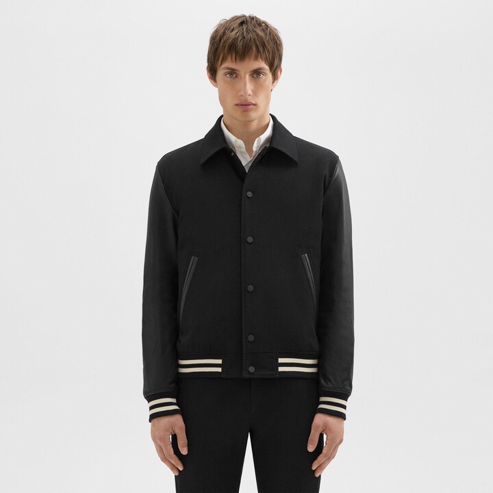 Theory Varsity Jacket in Textured Gabardine - ShopStyle