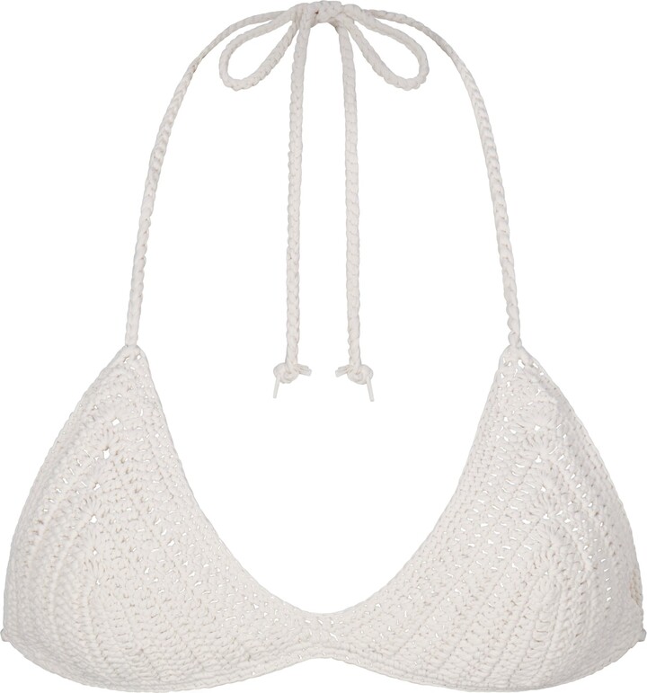 Crochet Swim Triangle Bikini Top | Marble - ShopStyle