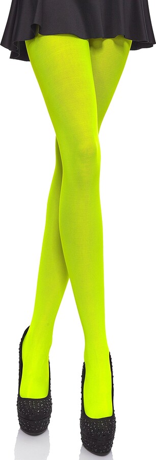 Merry Style Womens Opaque Tights Microfiber 40 DEN (Neon yellow - ShopStyle Hosiery