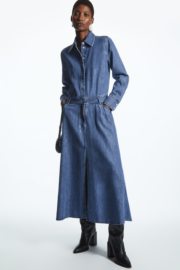 COS A-Line Denim Dress - ShopStyle