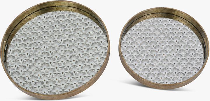 Libra Interiors en Scallop Set of 2 Trays - ShopStyle