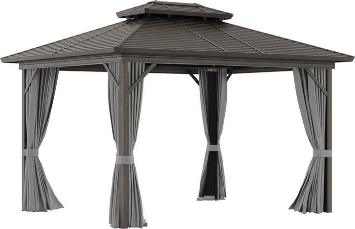 Outsunny OutsunnyÂ 10x12Â HardtopÂ GazeboÂ withÂ AluminumÂ Frame,Â ...