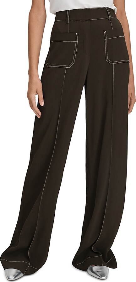 Reiss Kylie Contrast Stitch Pants - ShopStyle