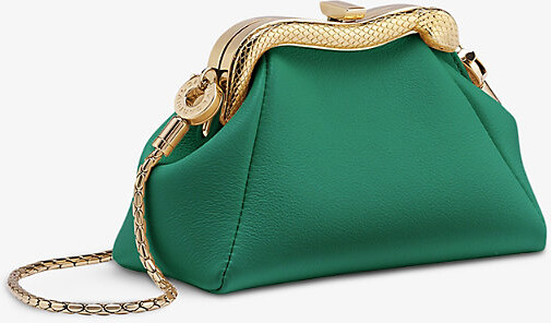 Bvlgari Womens Emerald Green Serpentine Leather Pouch - ShopStyle ...