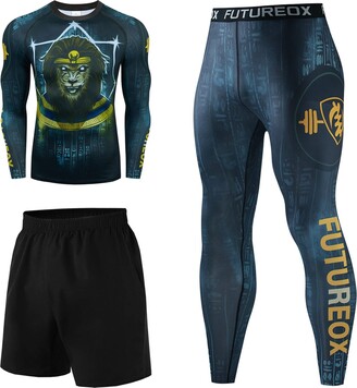 Fossean Compression Set Men Gym Wear Fitness Clothing Set Sports ...