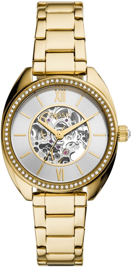 Fossil Women's Vale Automatic, Gold-Tone Stainless Steel Watch - ShopStyle