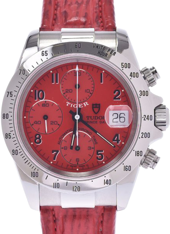 Tudor Red Stainless Steel Tiger Prince Date Chronograph Automatic ...