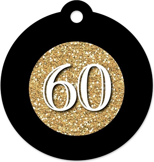 Big Dot of Happiness Adult 60th Birthday - Gold - Birthday Party Favor ...