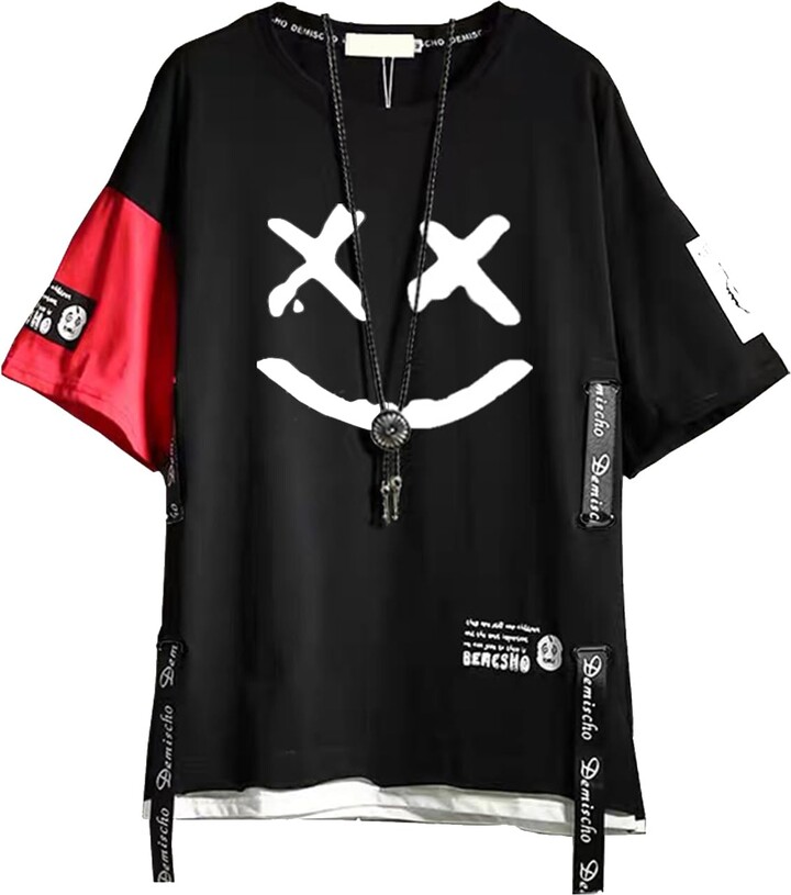 Hello MrLin Men's Techwear Japanese Harajuku Streetwear Hip Hop Short ...