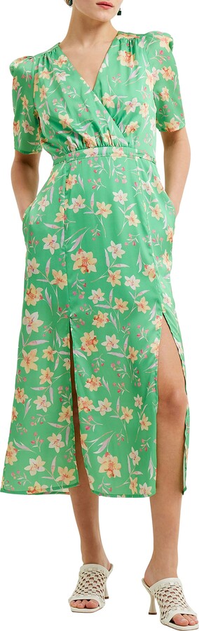 French Connection Camille Wrap Front Midi Dress - ShopStyle
